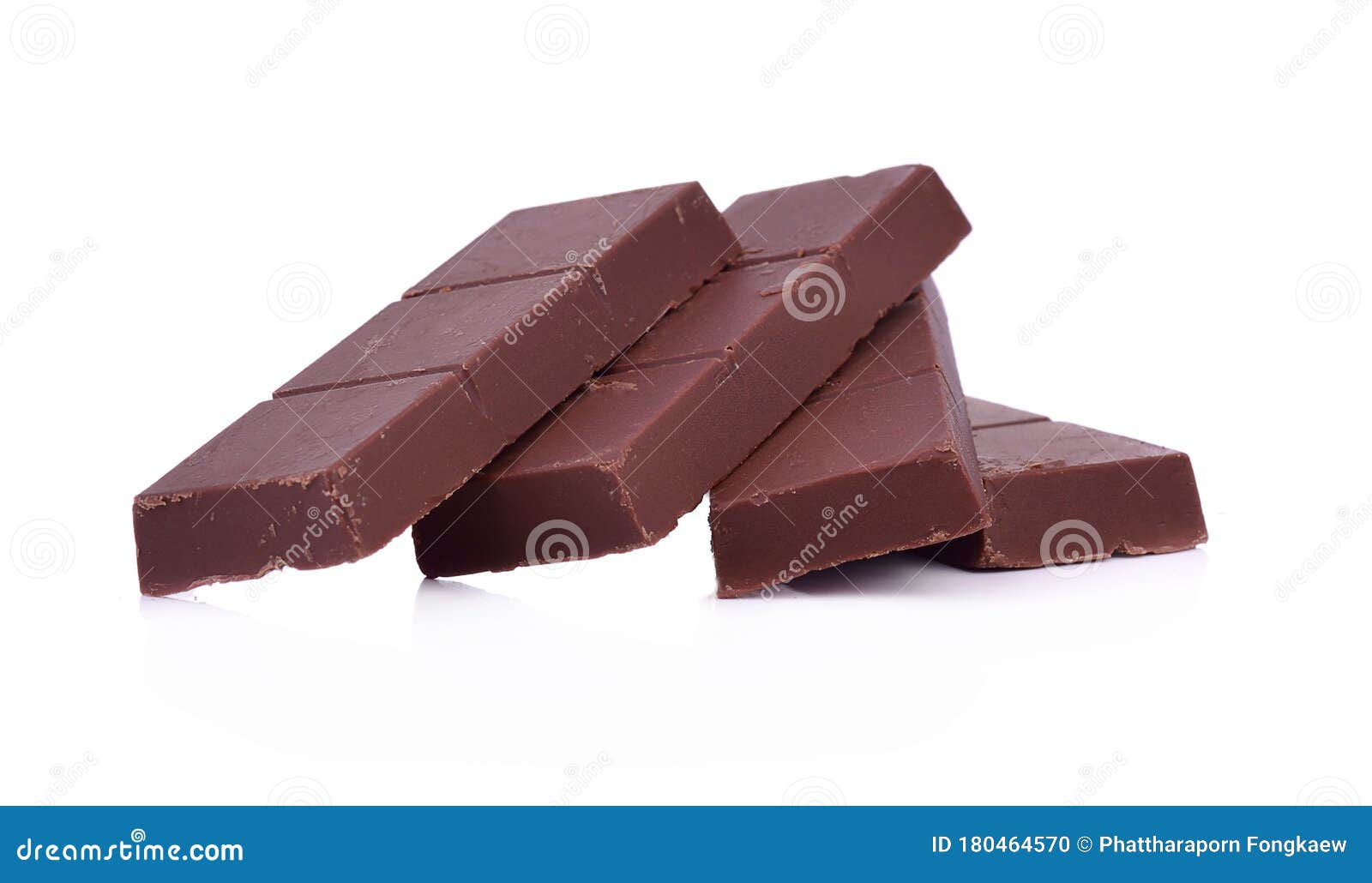 Chocolate Bars Stack Isolated on White Background Stock Photo - Image ...
