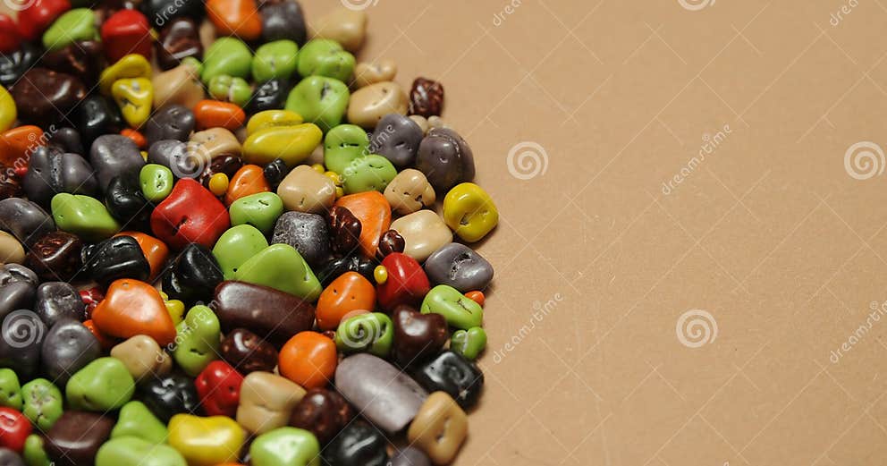Chocolate Beans, Colorful Sweets Stock Photo - Image of fruit, colors ...