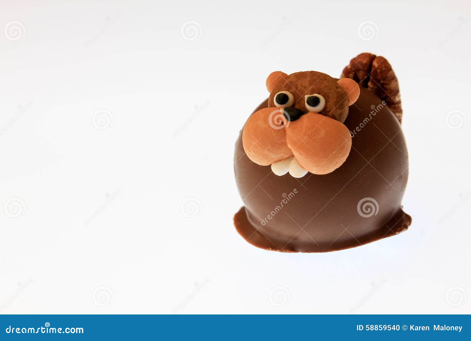 Chocolate Beaver stock photo. Image of indulgence, handmade - 58859540