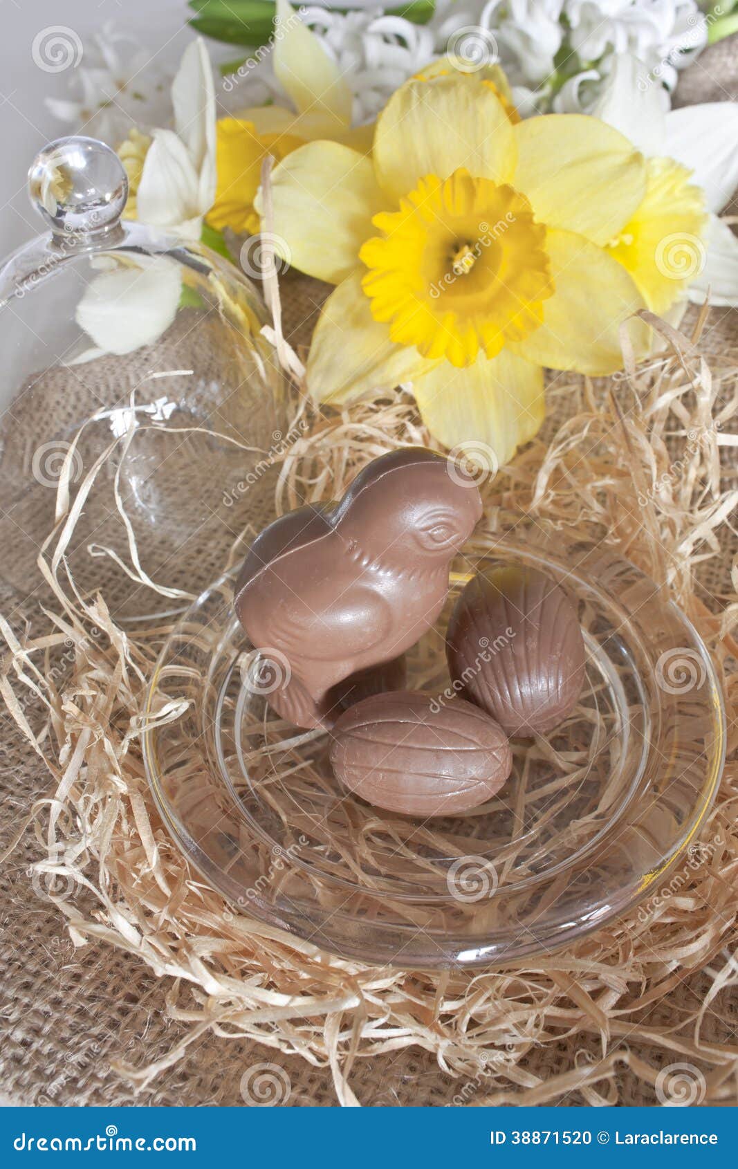 Chocolate bird and eggs stock photo. Image of dessert - 38871520