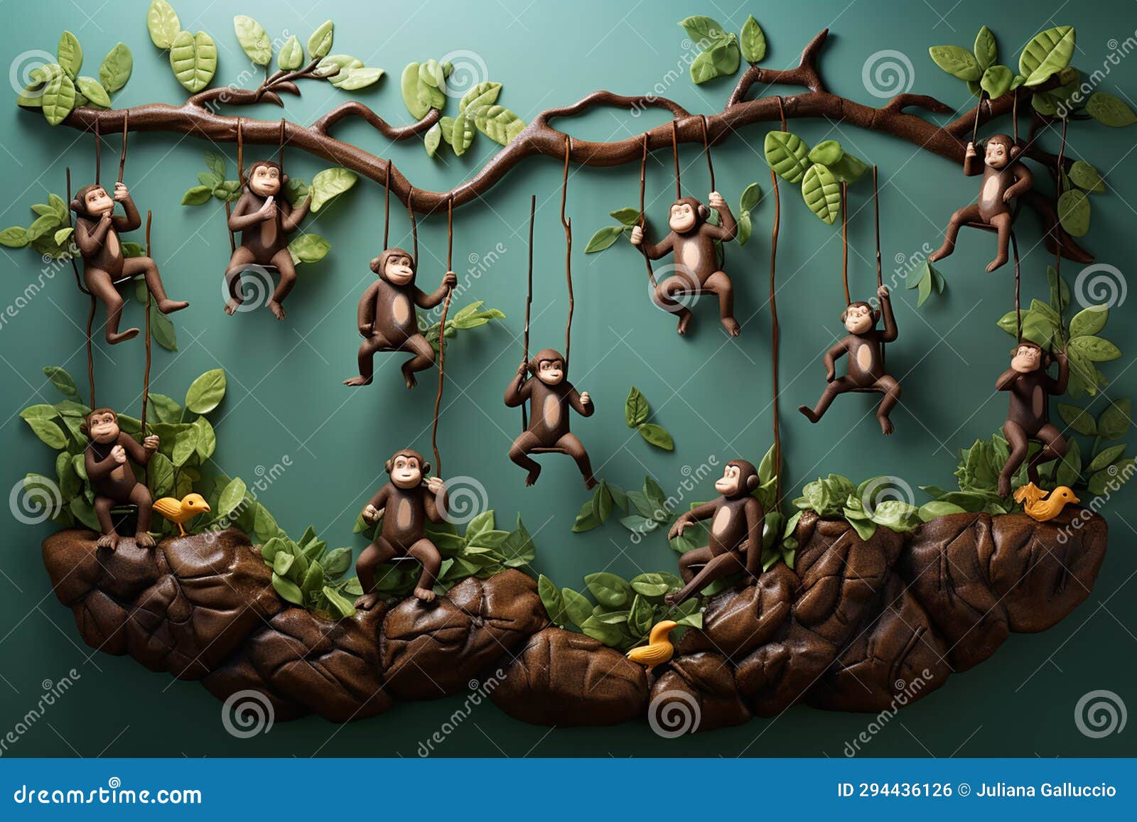 Chocolate And Biscuit Monkey Sculptures Royalty-Free Stock Image ...