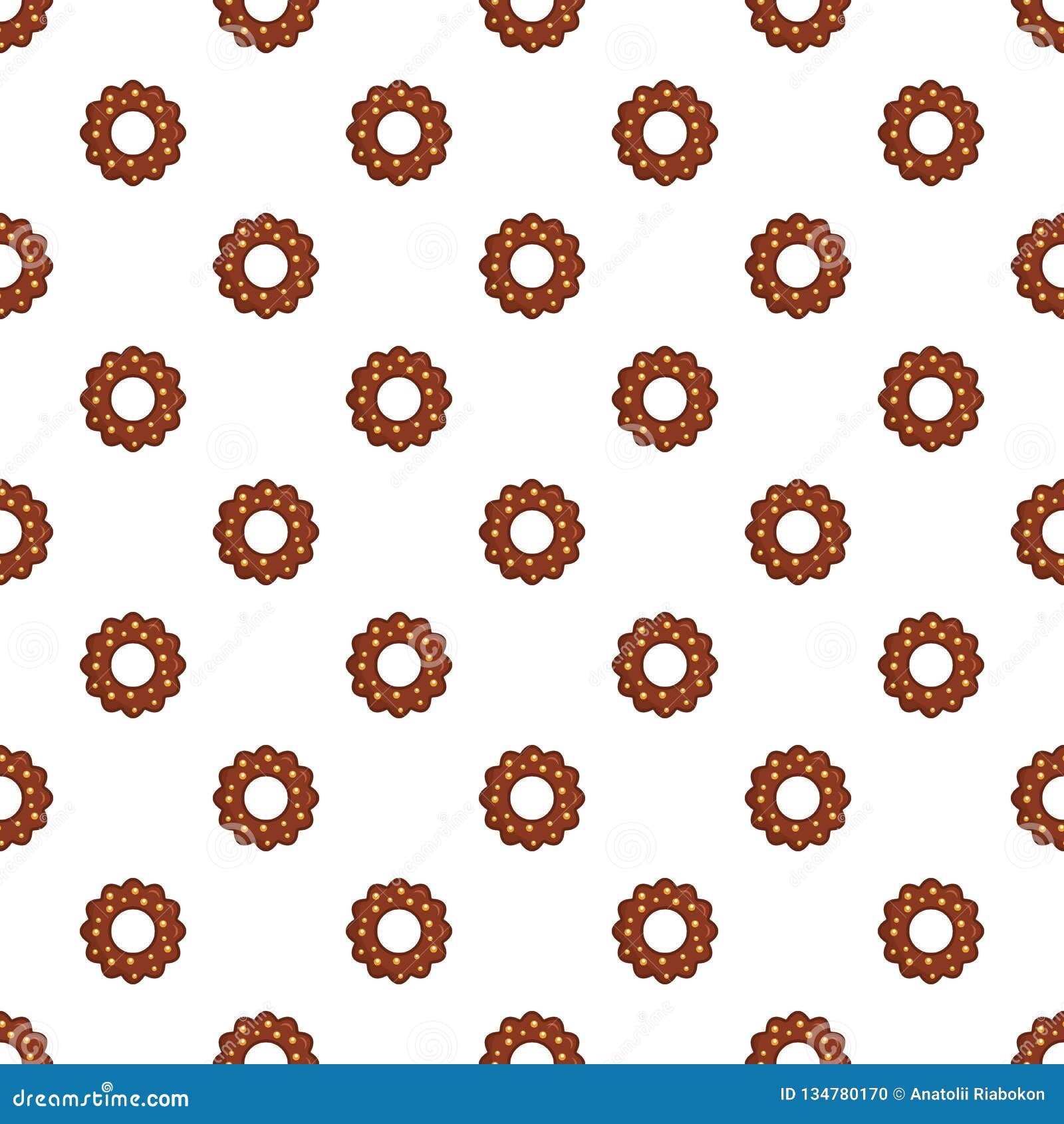 Chocolate Biscuit Pattern Seamless Vector Stock Vector - Illustration ...