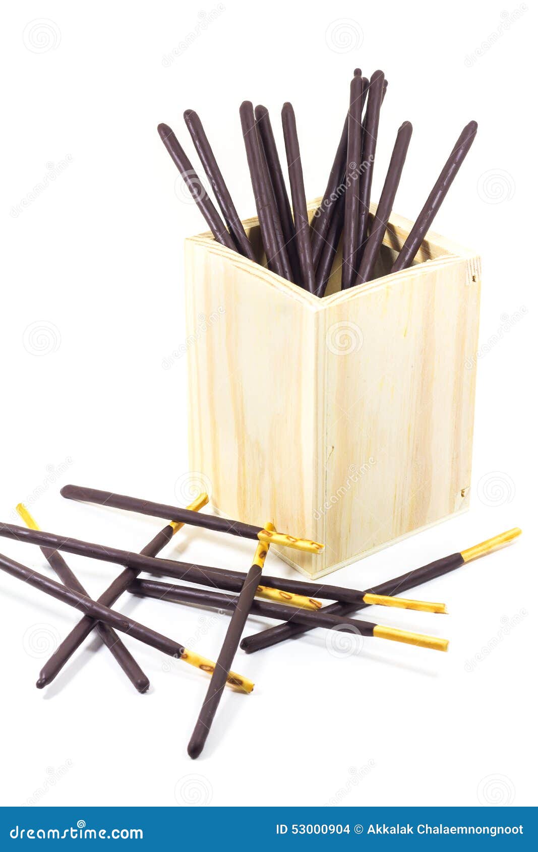 Chocolate biscuit stick stock photo. Image of stick, fork - 53000904