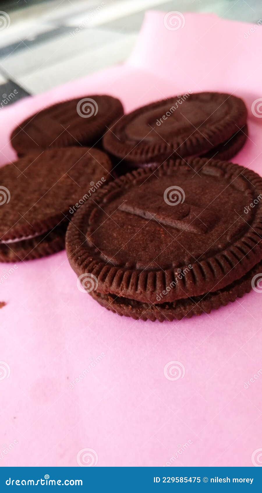 Chocolate Biscuits Colour is Brown.Design is Circle Stock Image - Image ...