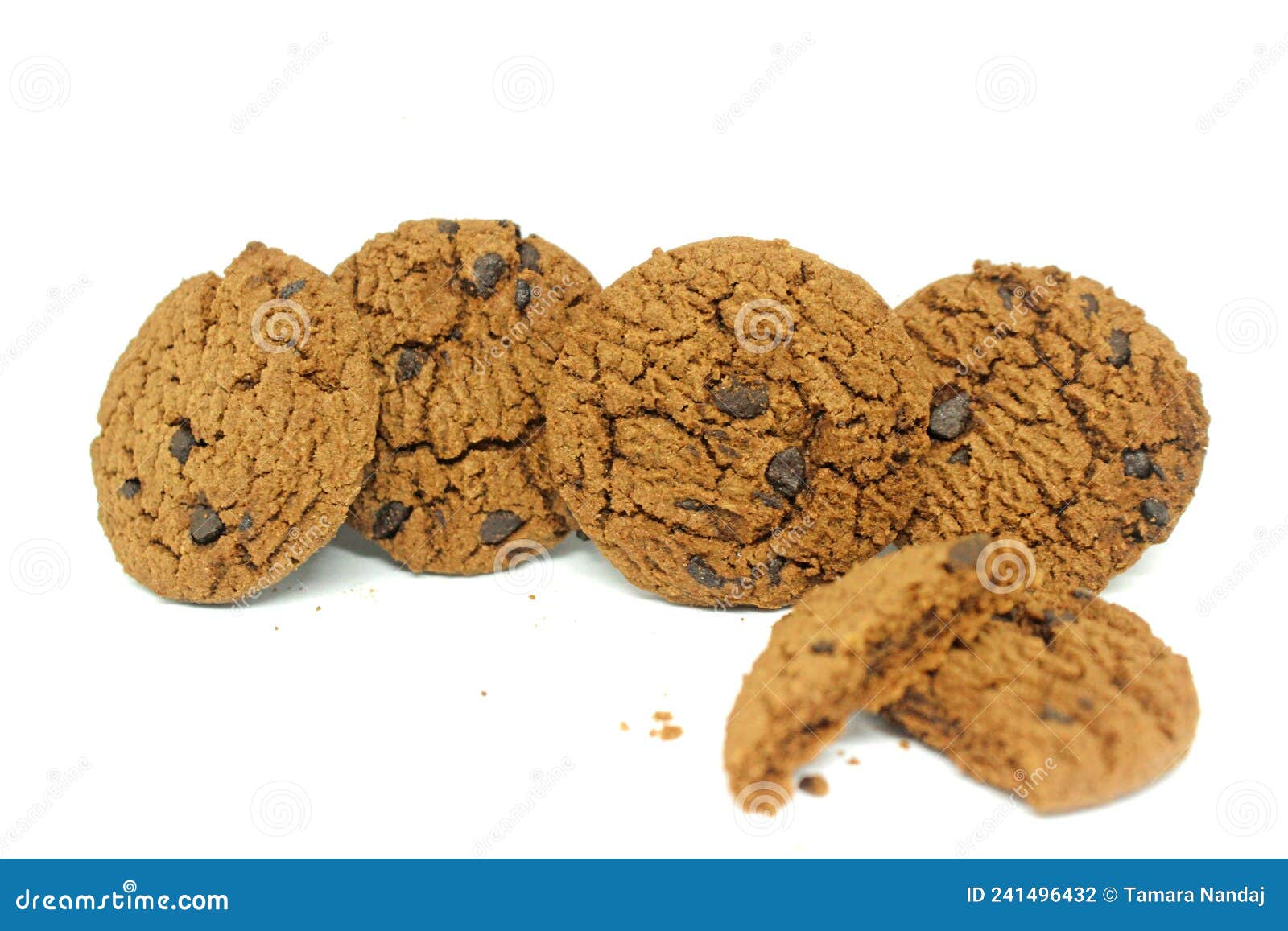 Chocolate Biscuits with Chocochips Mix Stock Photo - Image of dish ...