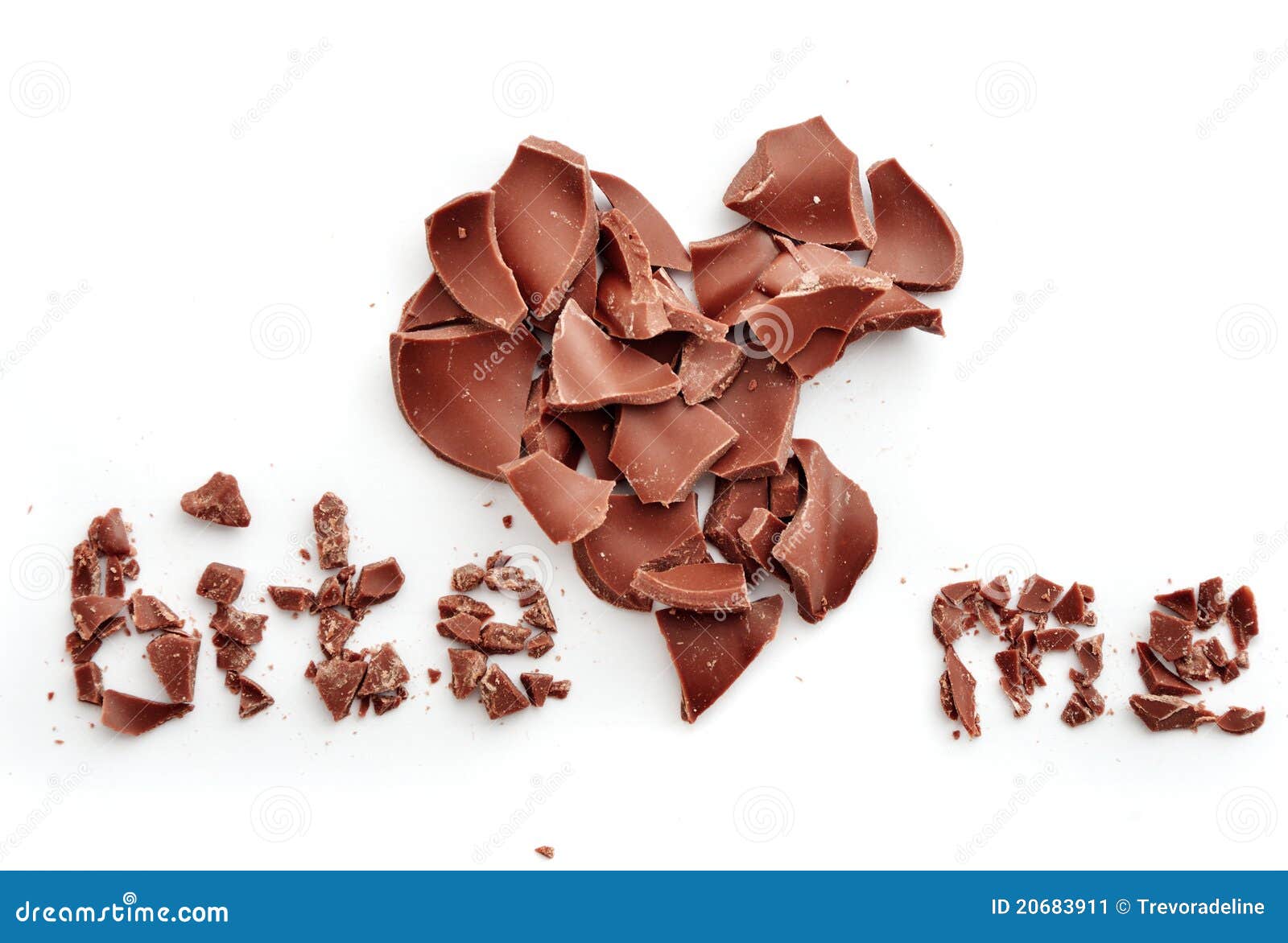 Chocolate bite me heart stock image. Image of eating - 20683911