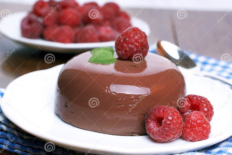 Chocolate blancmange stock image. Image of blancmange - 9219139