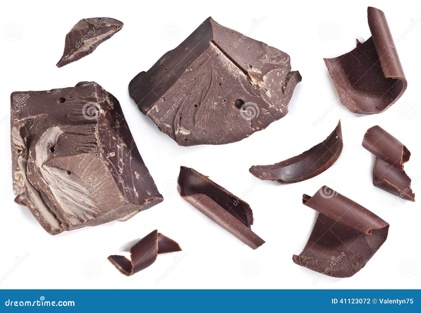 Chocolate blocks isolated. stock photo. Image of chunk - 41123072