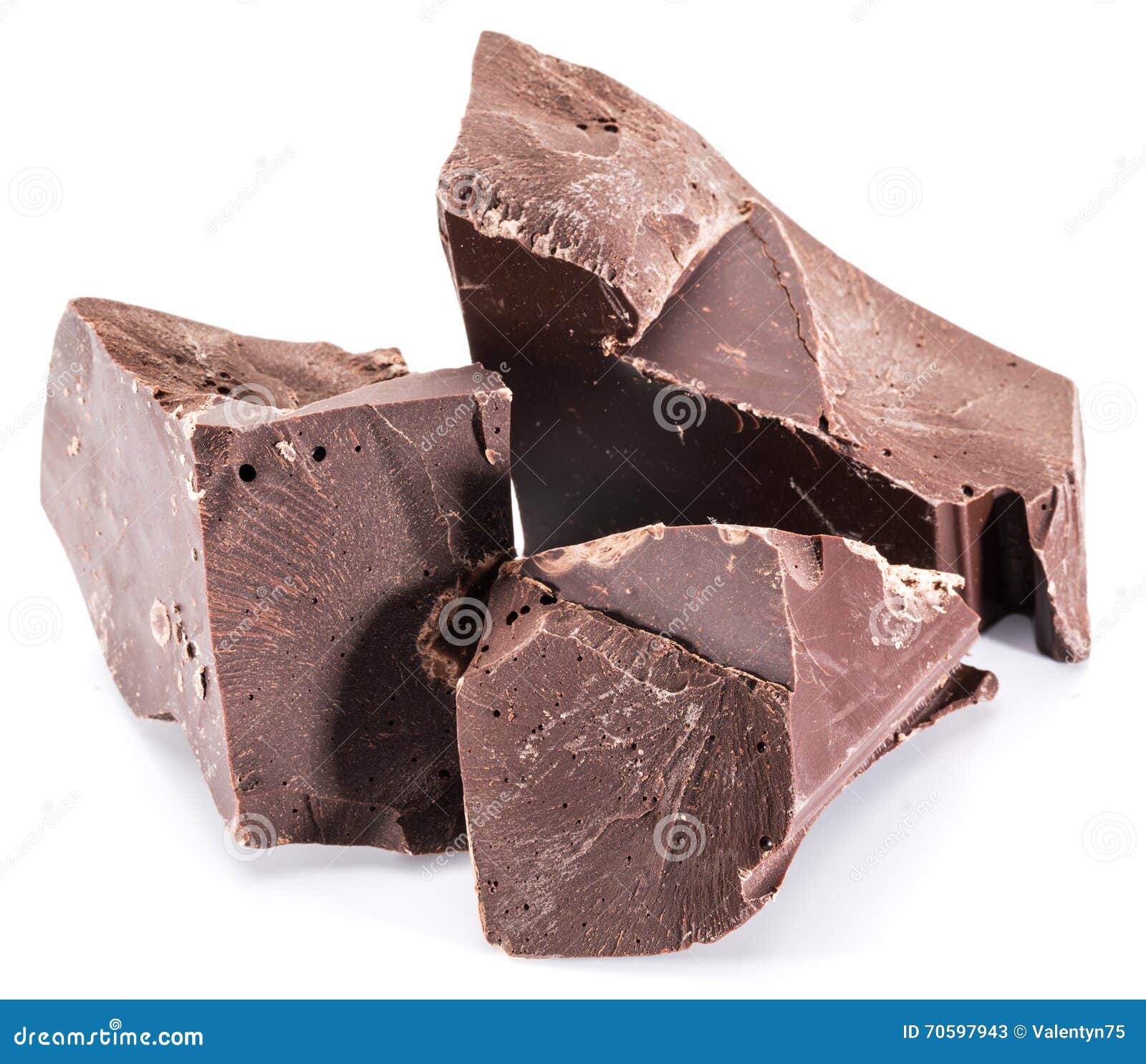 Chocolate Blocks Isolated On A White Background. Royalty-Free Stock ...