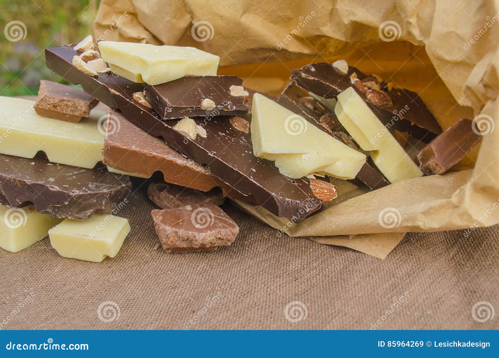 Chocolate Blocks Stack with Different Kind of Chocolate Stock Image ...