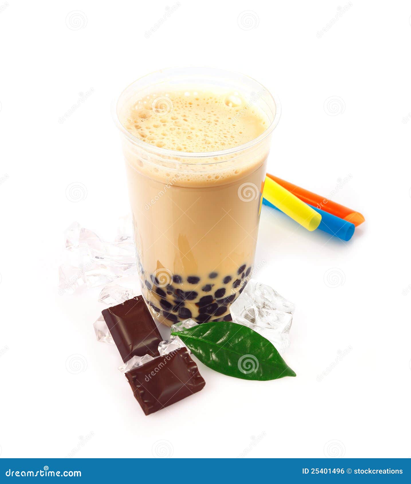 Chocolate Boba Bubble Tea stock photo. Image of cold - 25401496
