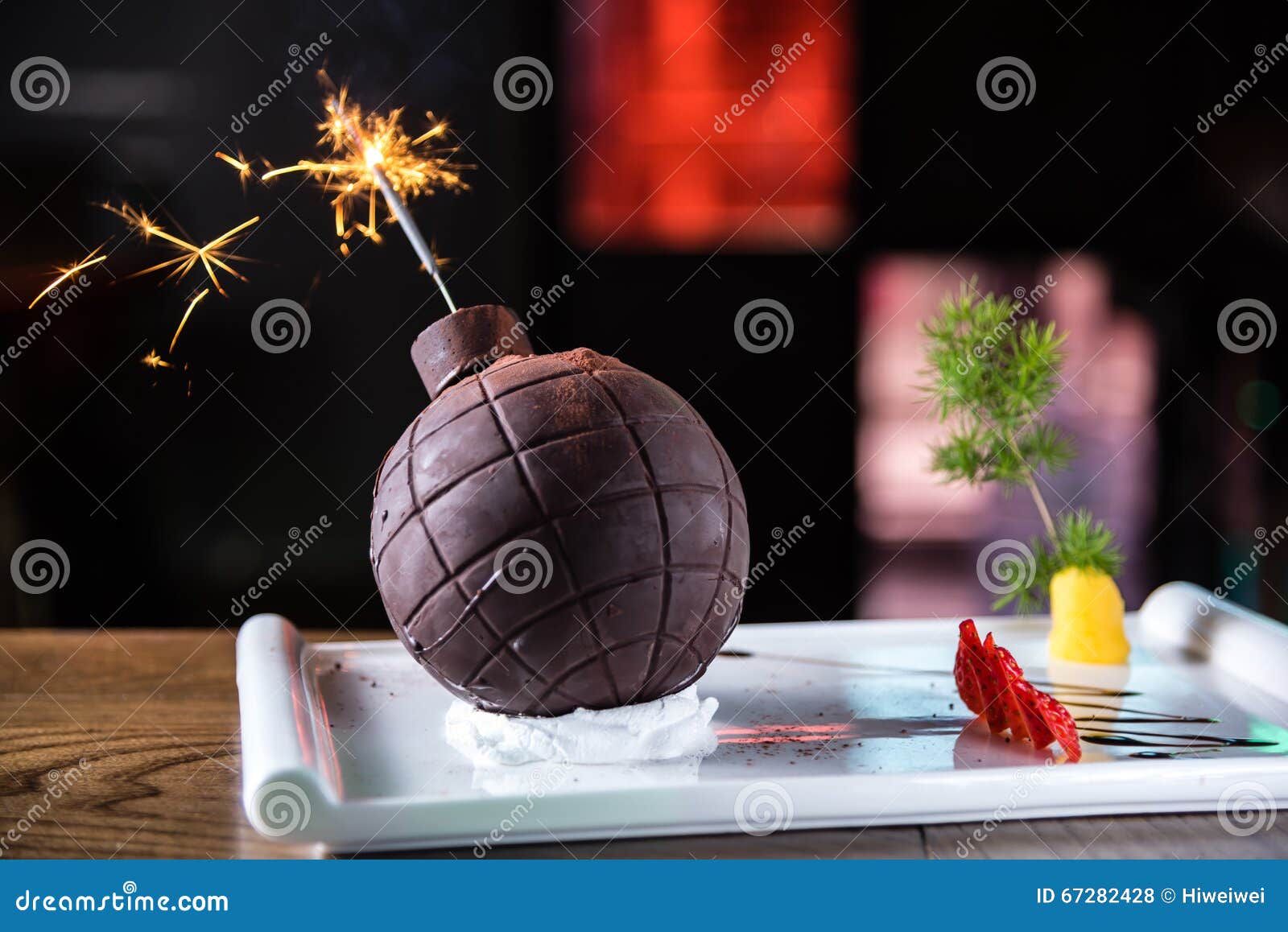 Chocolate bomb stock photo. Image of glazed, shot, confetti - 67282428