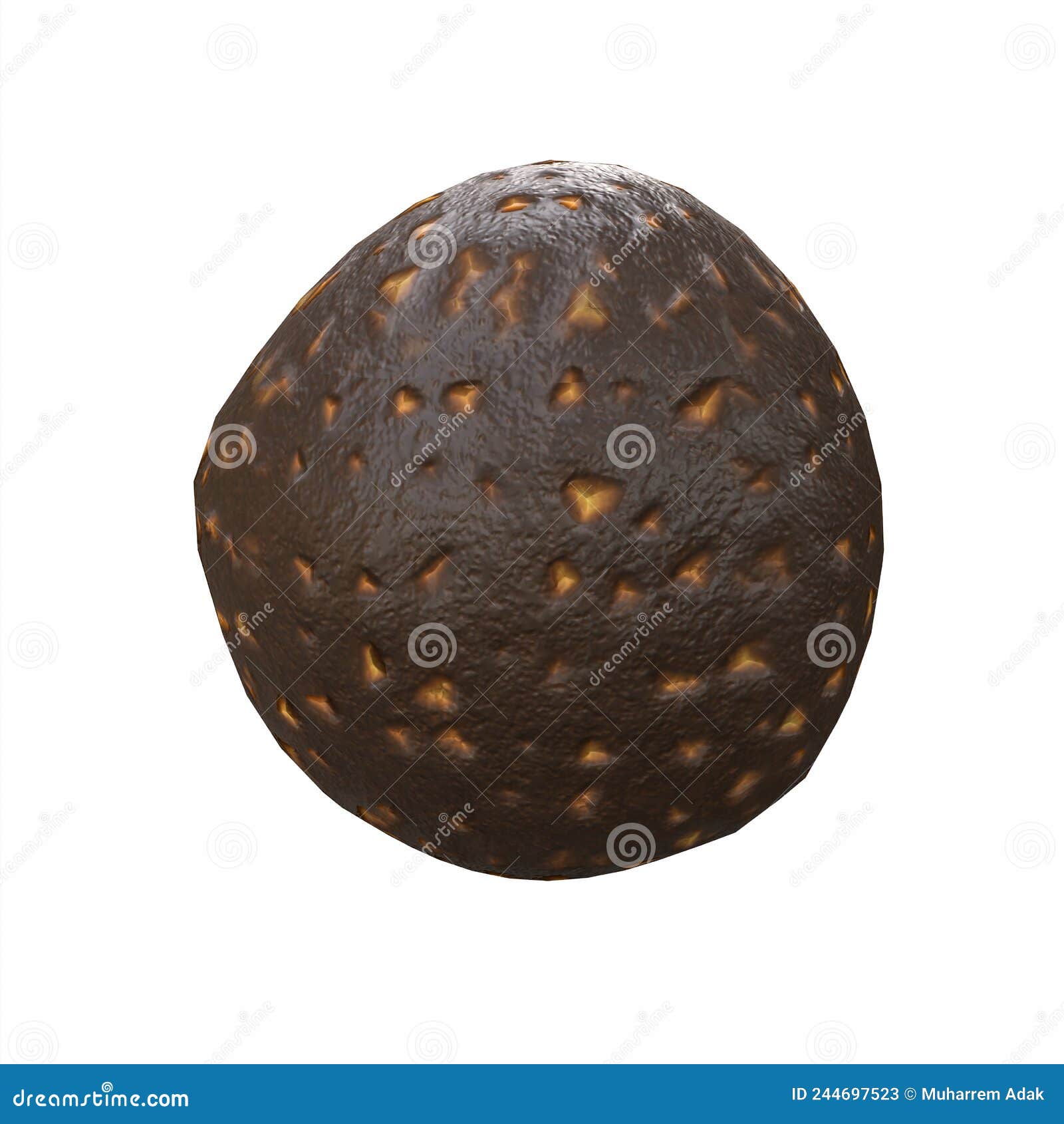 Chocolate Bomb Object Isolated on White Stock Illustration ...