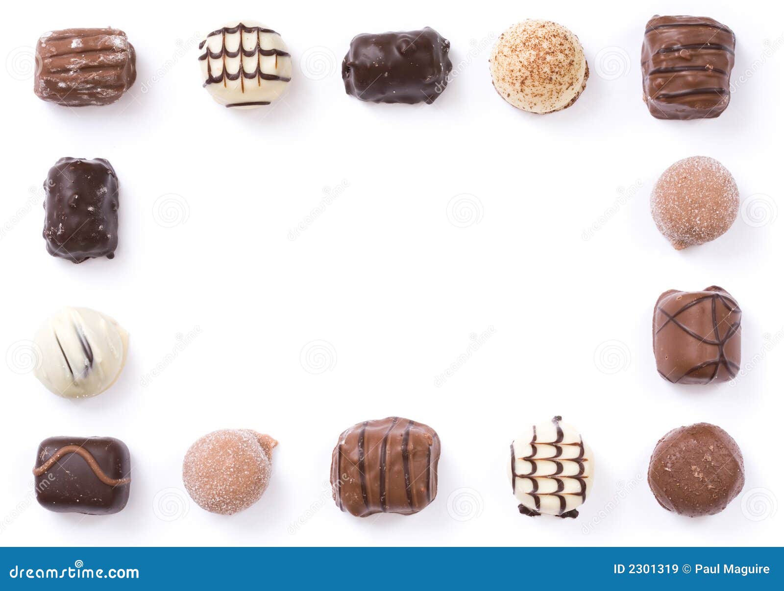 Chocolate border stock image. Image of isolated, indulgence - 2301319