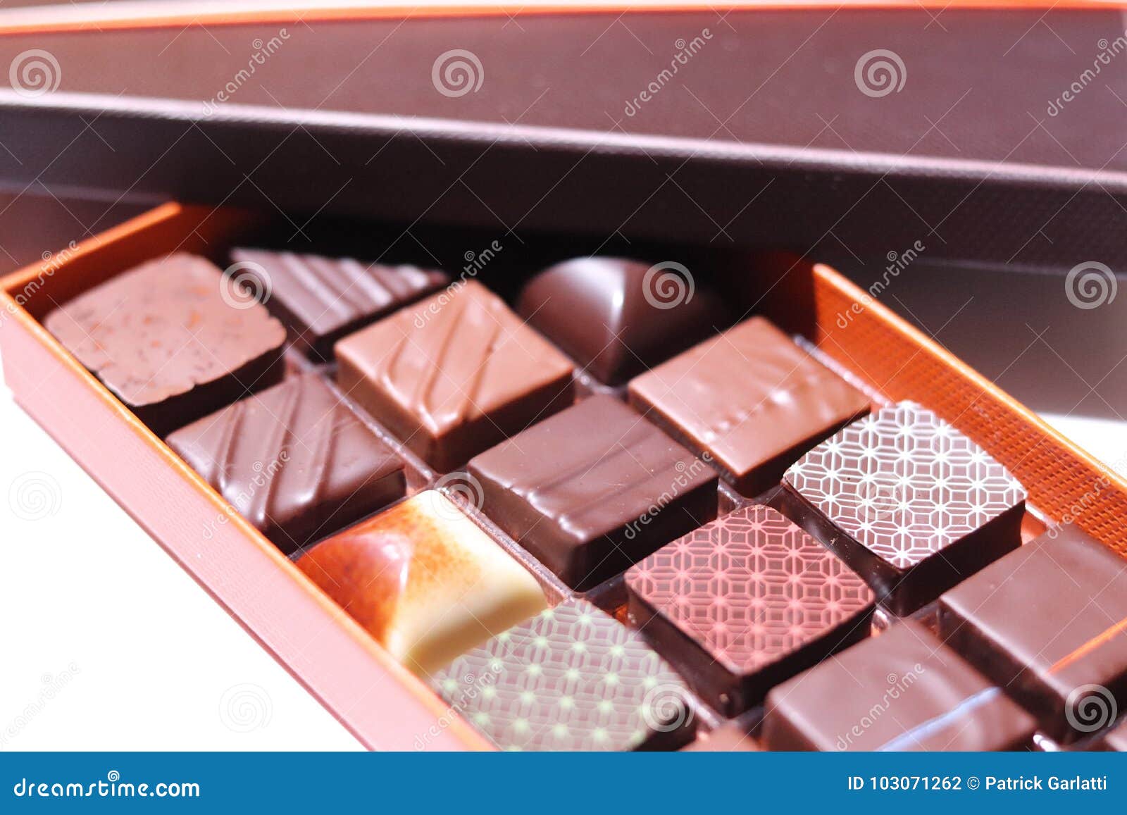 Chocolate box stock photo. Image of beautifulchocolate - 103071262
