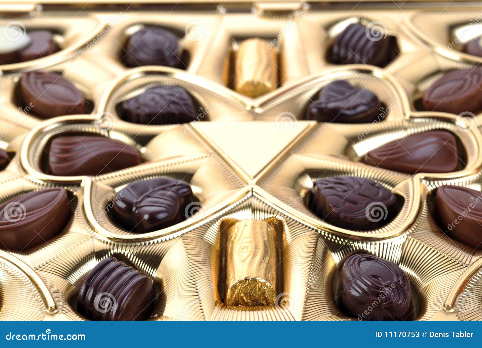 Chocolate in box close up stock image. Image of objects - 11170753