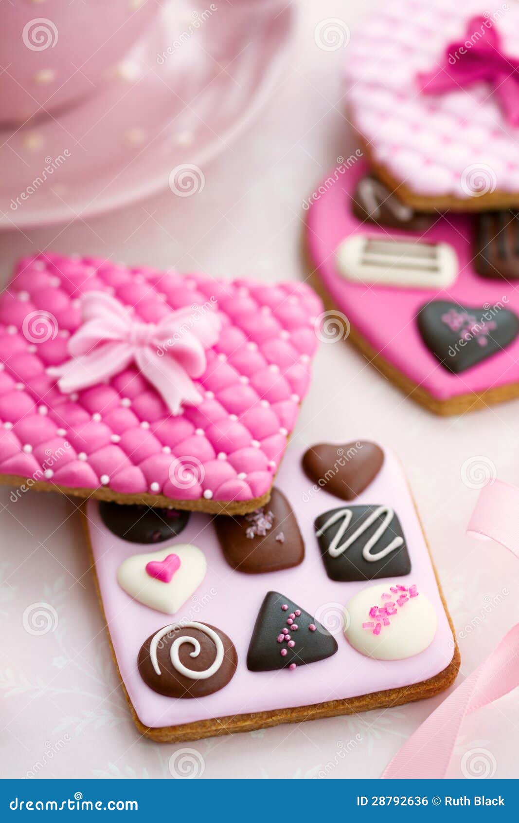 Chocolate box cookies stock photo. Image of food, decorated - 28792636