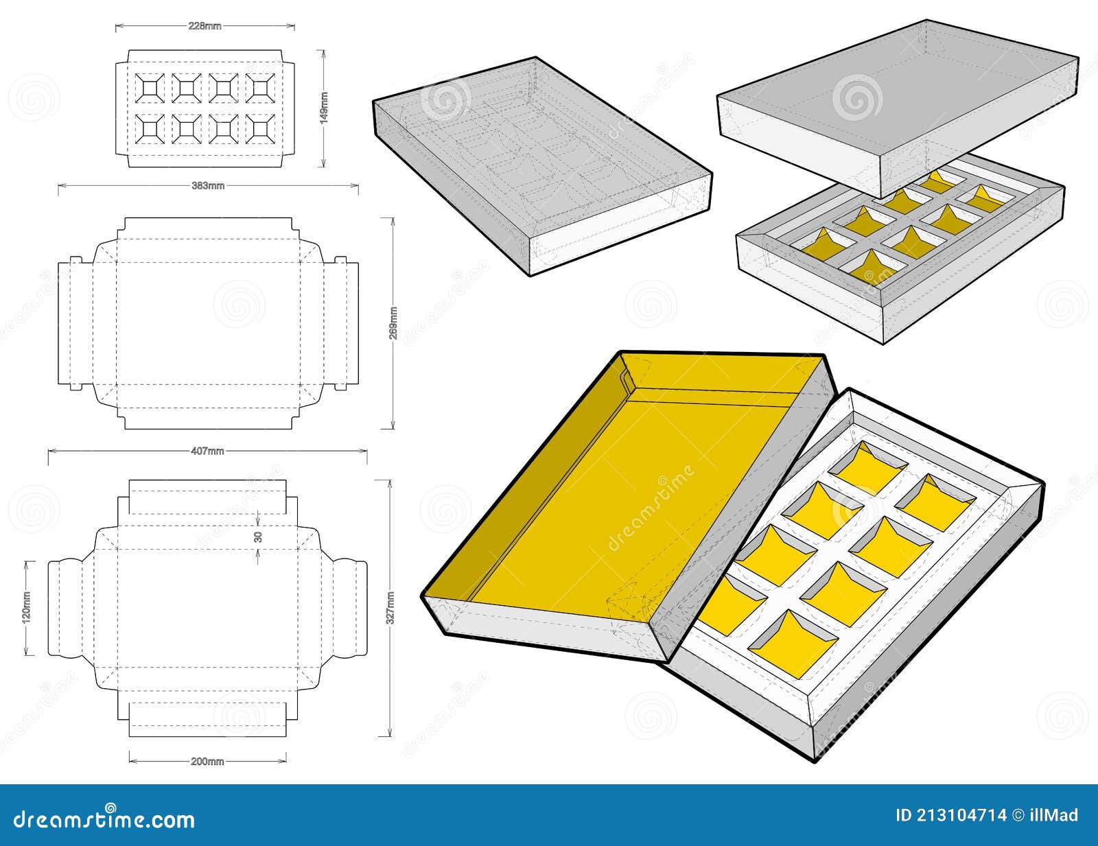 Chocolate Box Packaging Template
