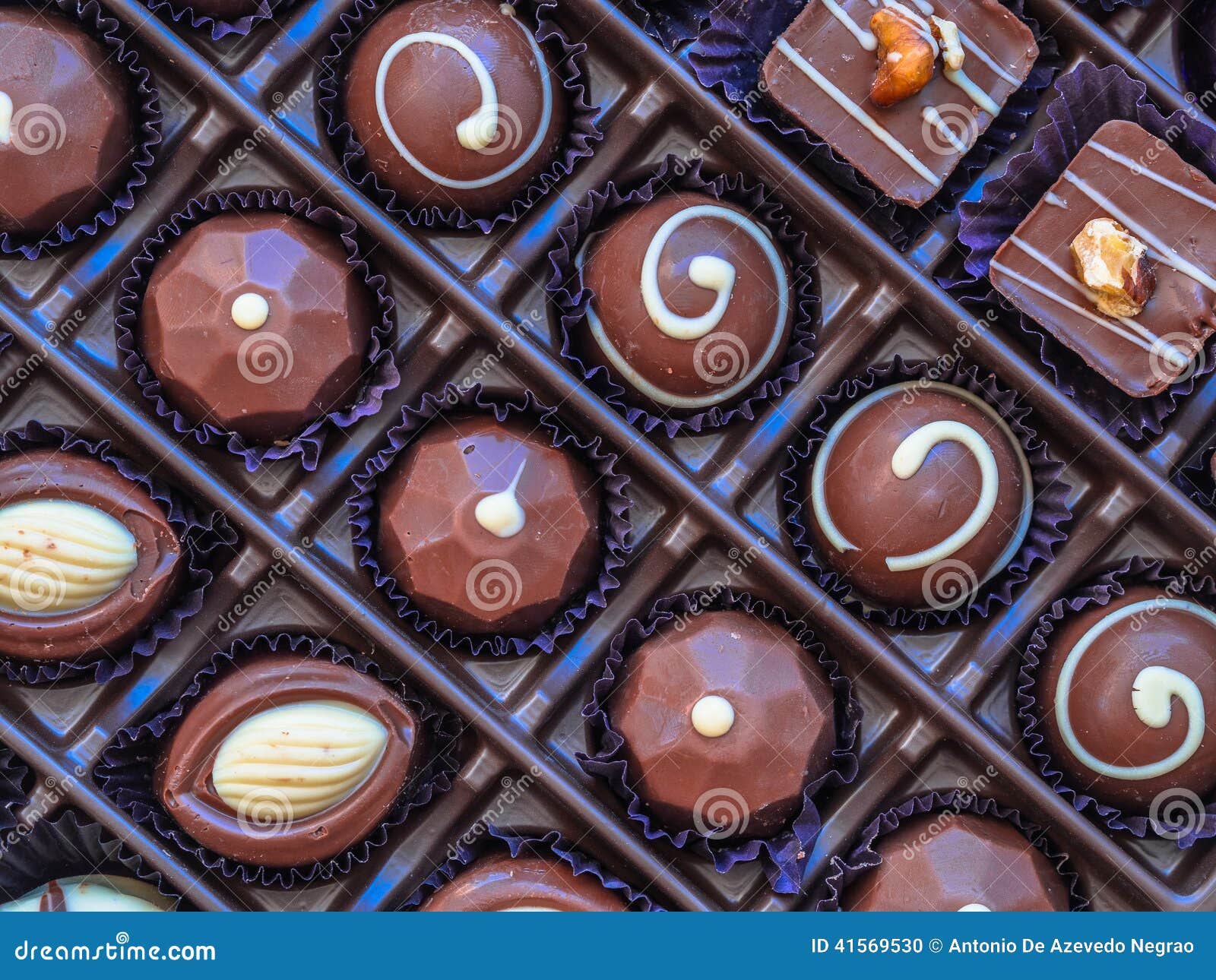 Chocolate box stock photo. Image of macro, handmade, piece - 41569530