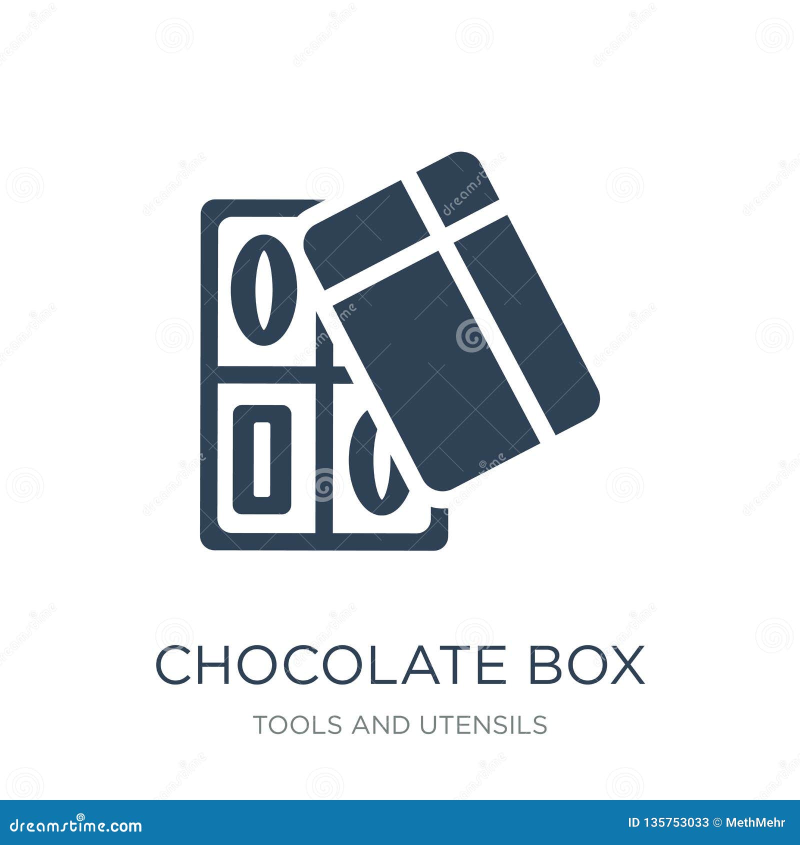 Chocolate Box Icon in Trendy Design Style. Chocolate Box Icon Isolated ...