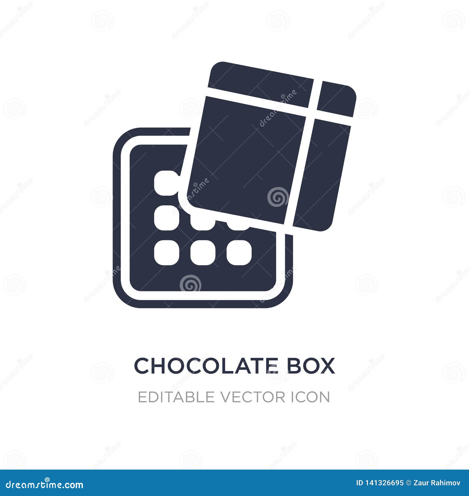 Chocolate Box Icon on White Background. Simple Element Illustration ...