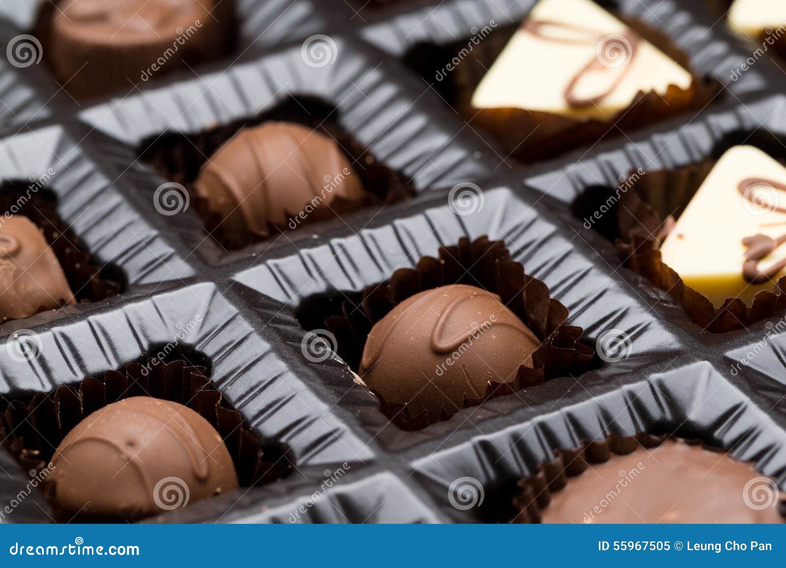 Chocolate Box Sampler stock image. Image of dessert, belgian - 55967505