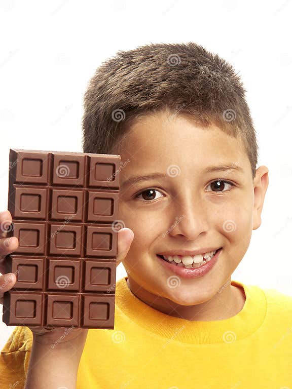 Chocolate boy. stock photo. Image of little, human, face - 17357680