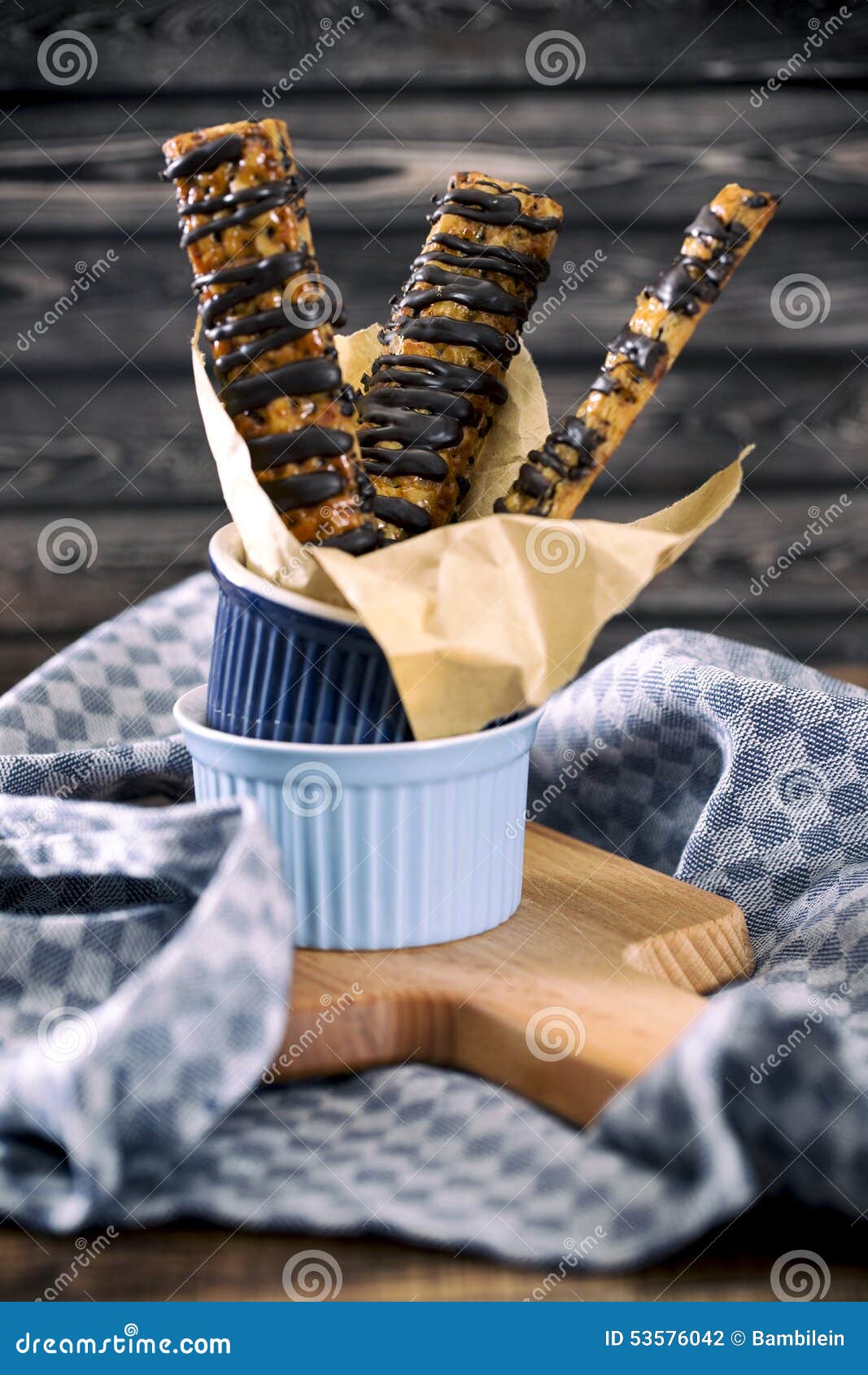 Chocolate bread stick stock photo. Image of appetizer - 53576042