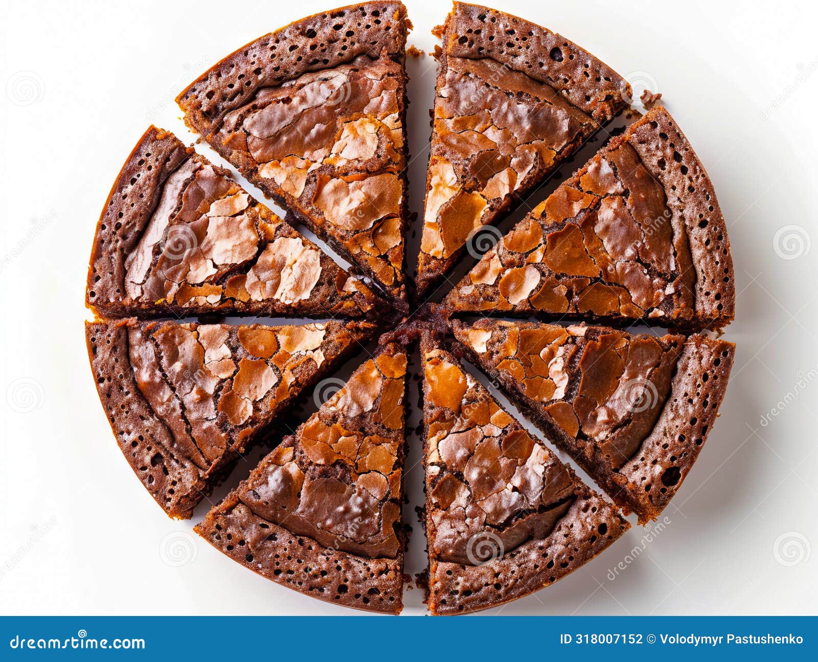 A Chocolate Brownie Cake with a Slice Cut Out Stock Photo - Image of ...