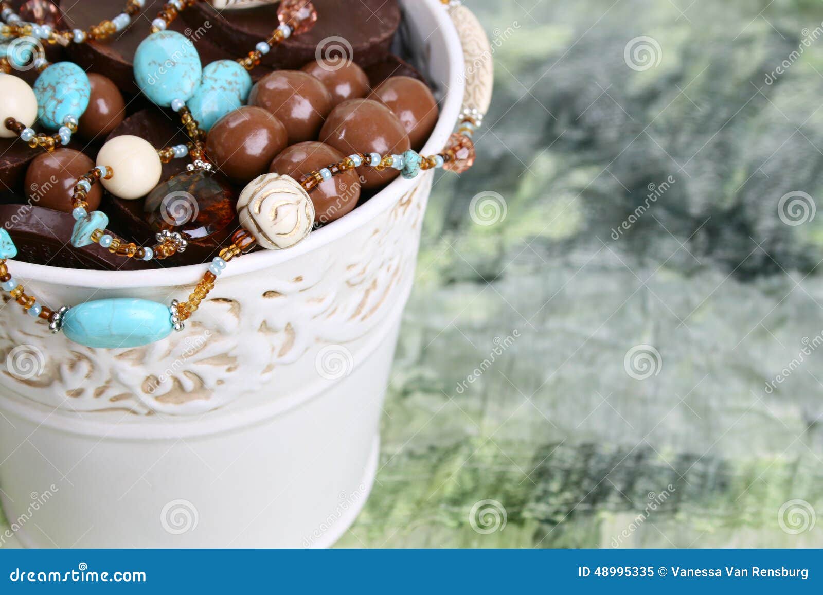 Chocolate bucket stock image. Image of treats, round - 48995335