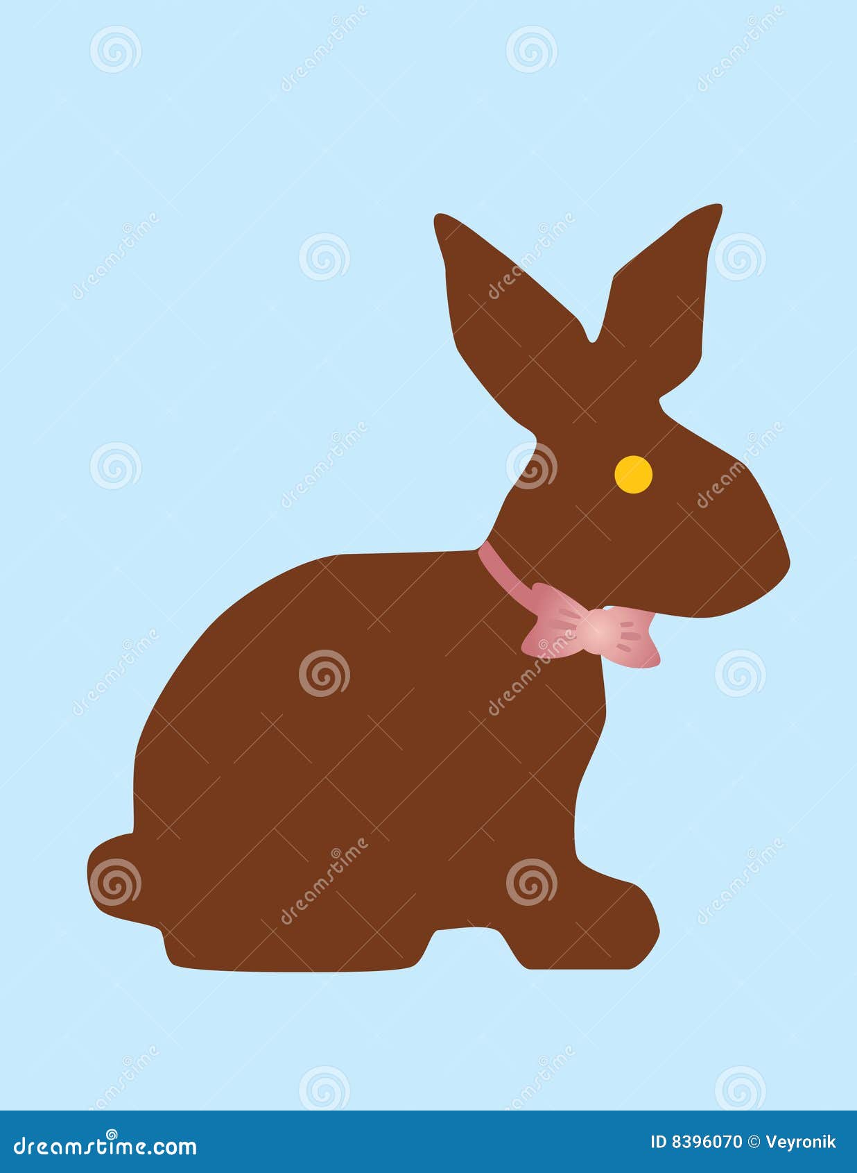 Chocolate bunny stock vector. Illustration of animal, cocoa - 8396070