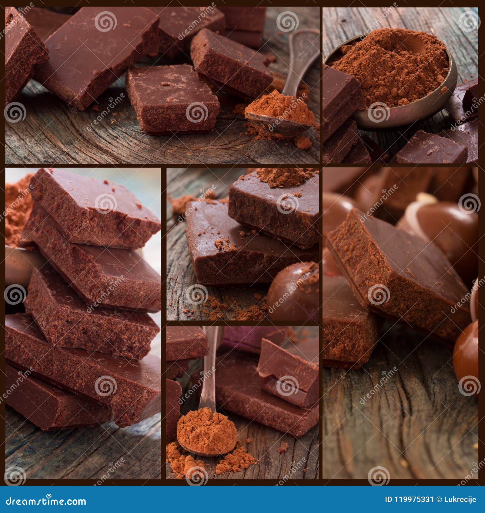 Tasteful chololate collage stock image. Image of candy - 119975331
