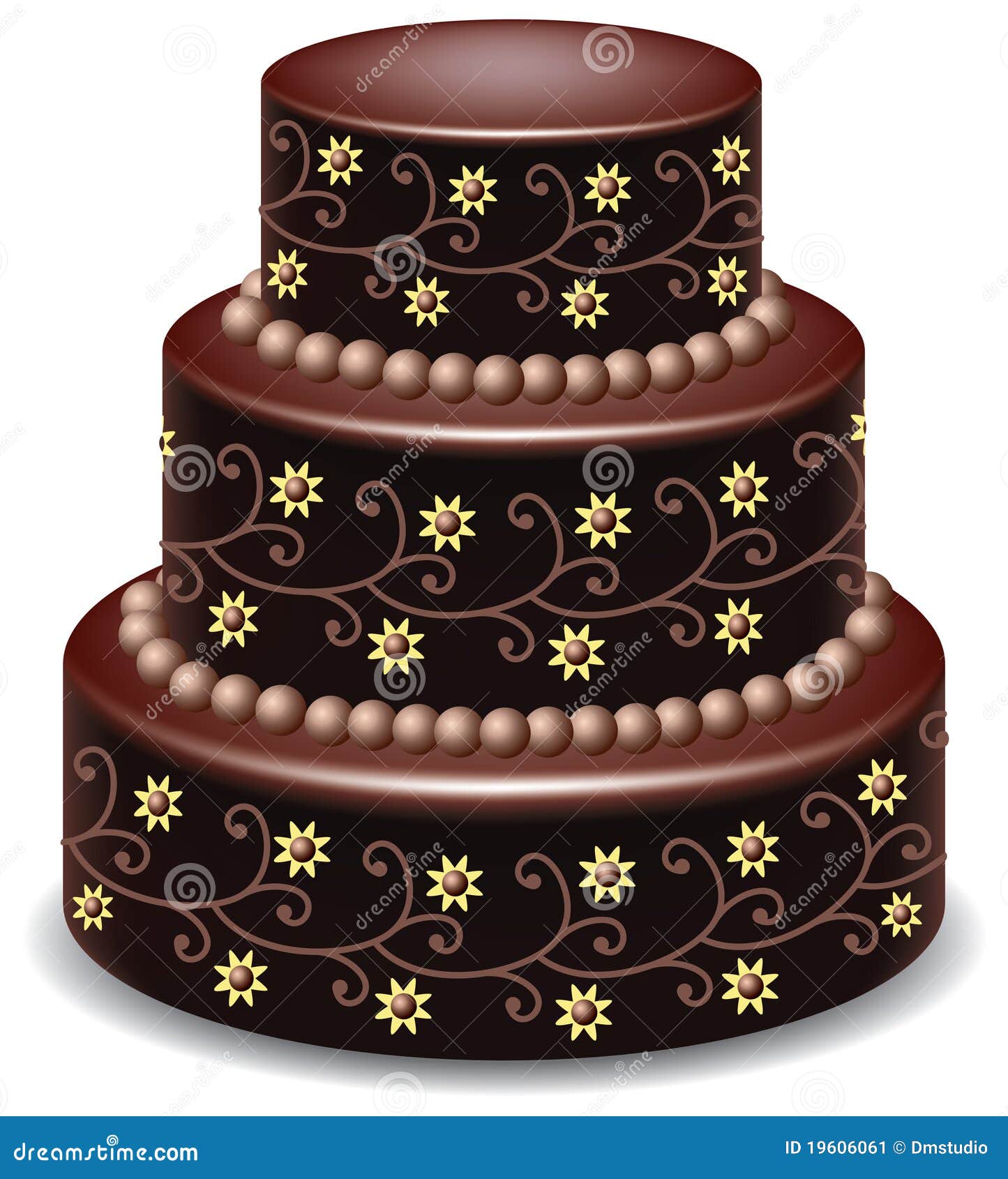 Chocolate Cake Cartoon Vector | CartoonDealer.com #5392635
