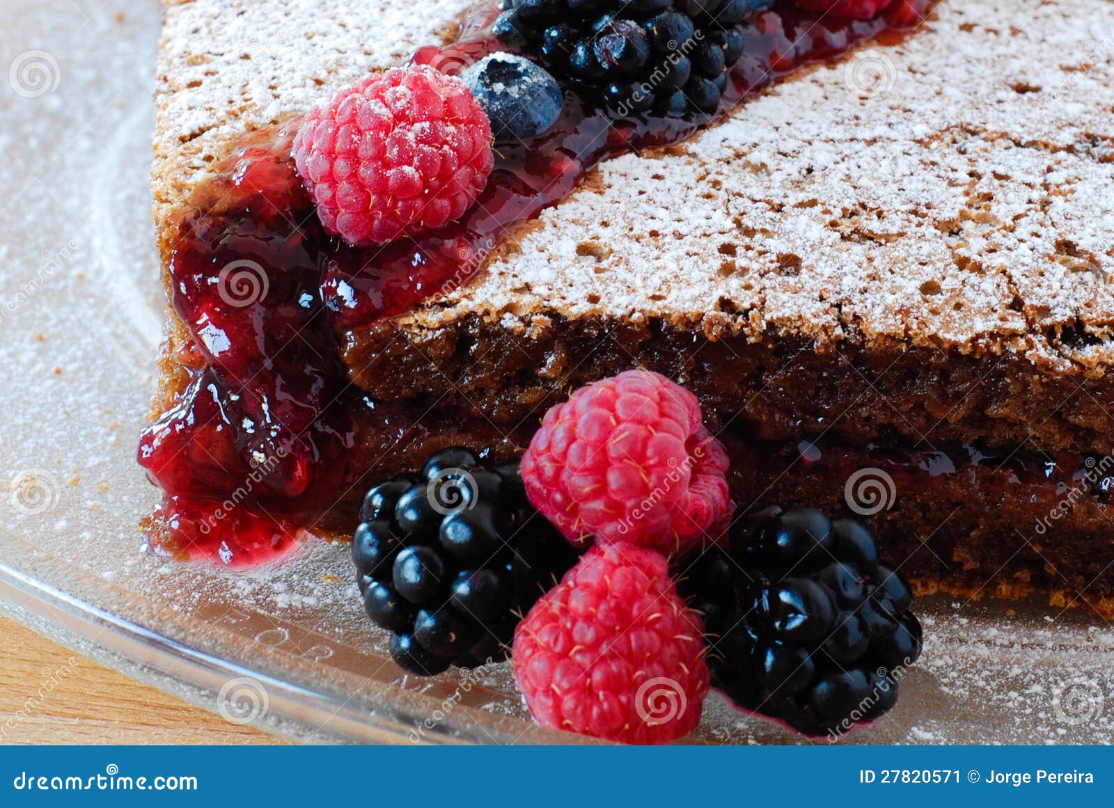 Chocolate cake and berries stock image. Image of chocolate - 27820571