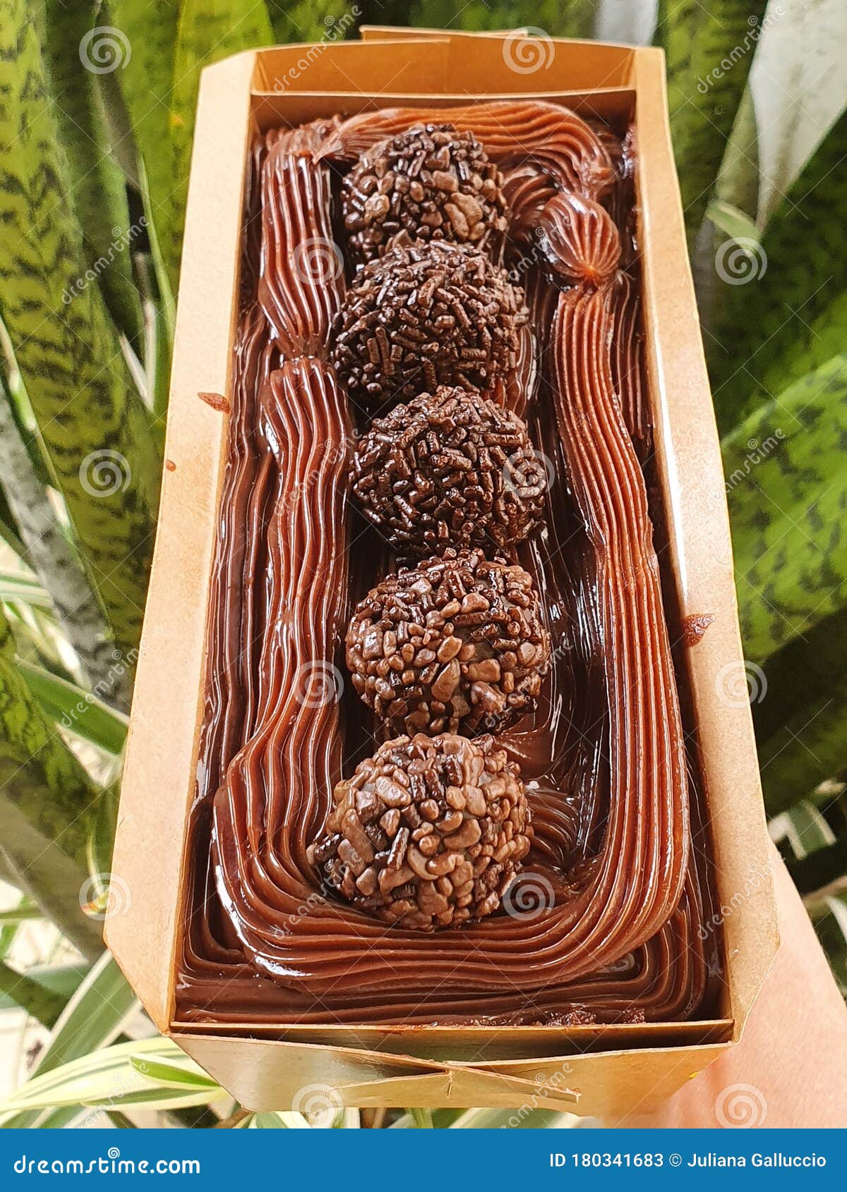 Chocolate cake box stock image. Image of food, produce - 180341683