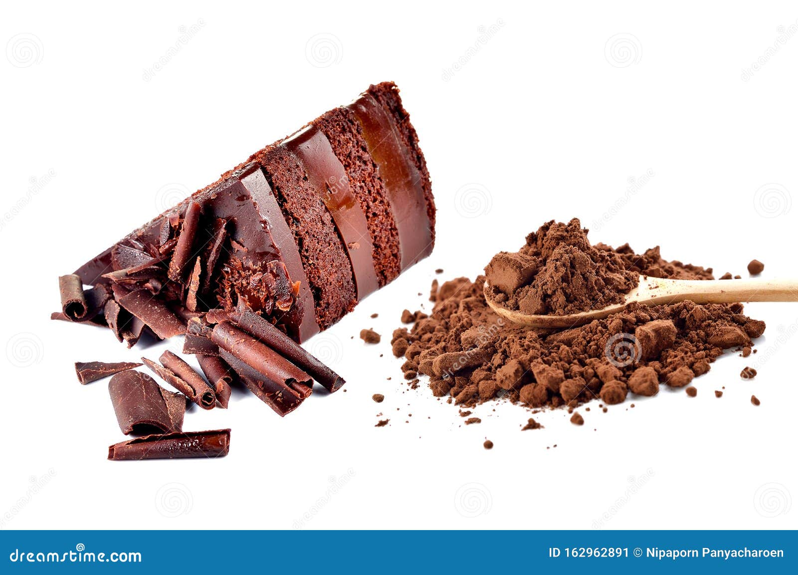 Chocolate Cake and Cocoa Powder Stock Image - Image of caffeine, cafe ...