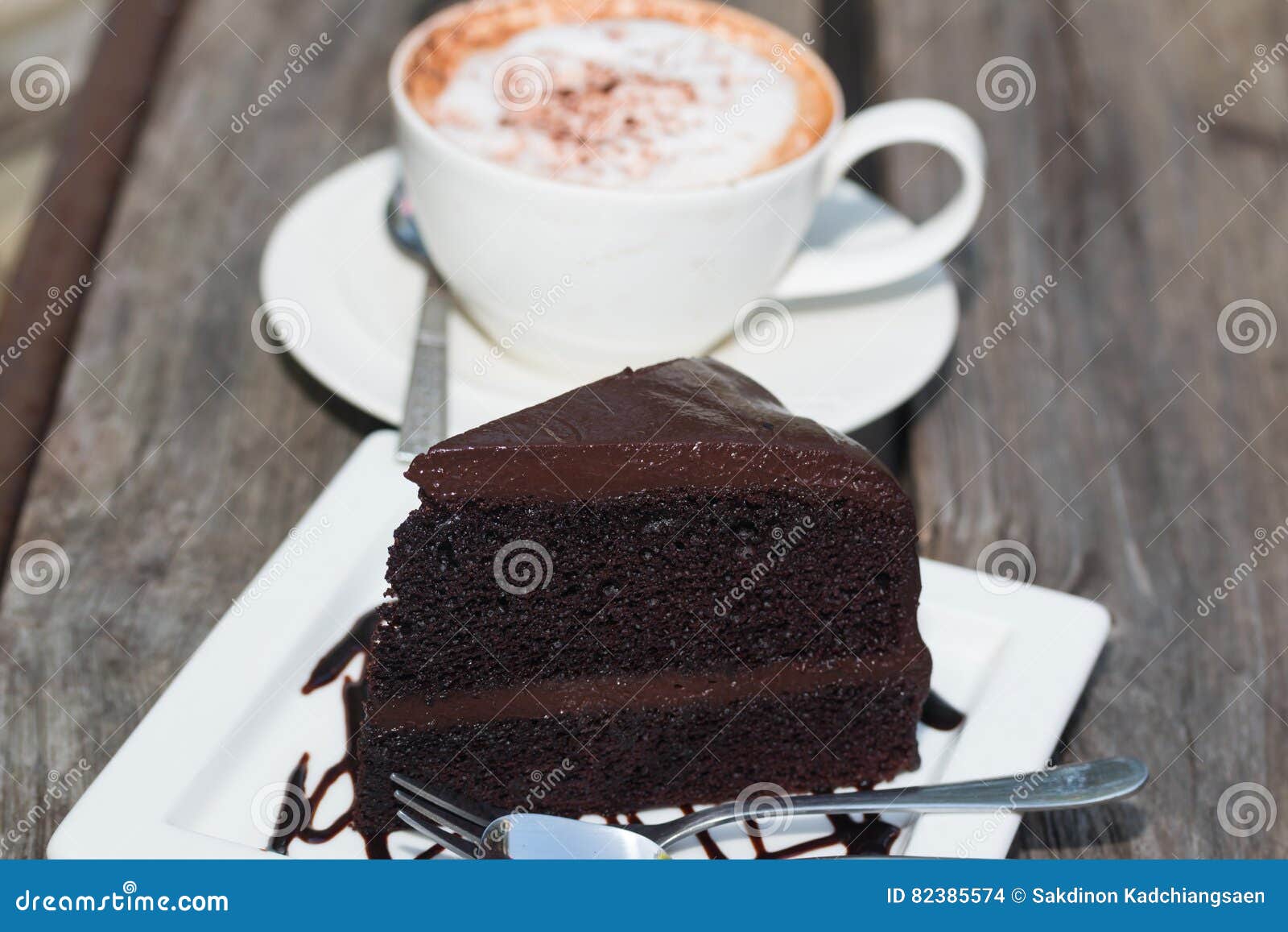 Chocolate cake with coffe stock photo. Image of party - 82385574