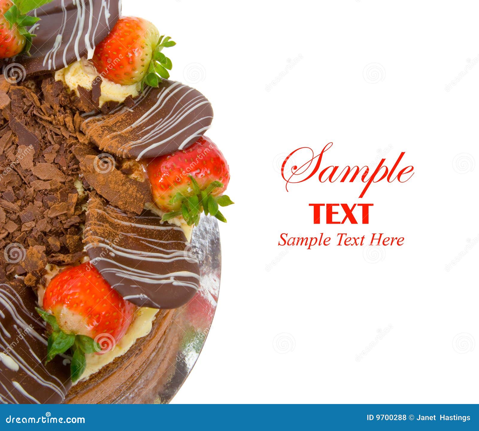 Chocolate Cake with Copy Space for Text Stock Photo - Image of bake ...