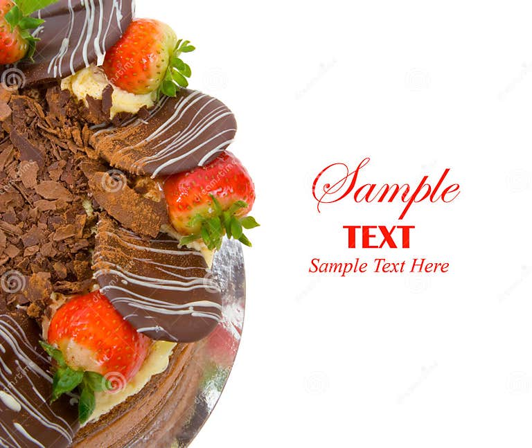 Chocolate Cake with Copy Space for Text Stock Photo - Image of bake ...