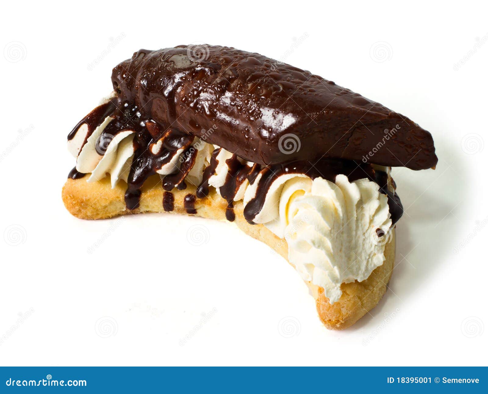 Chocolate Cake Decorated Banana. Stock Image - Image of product, eating ...