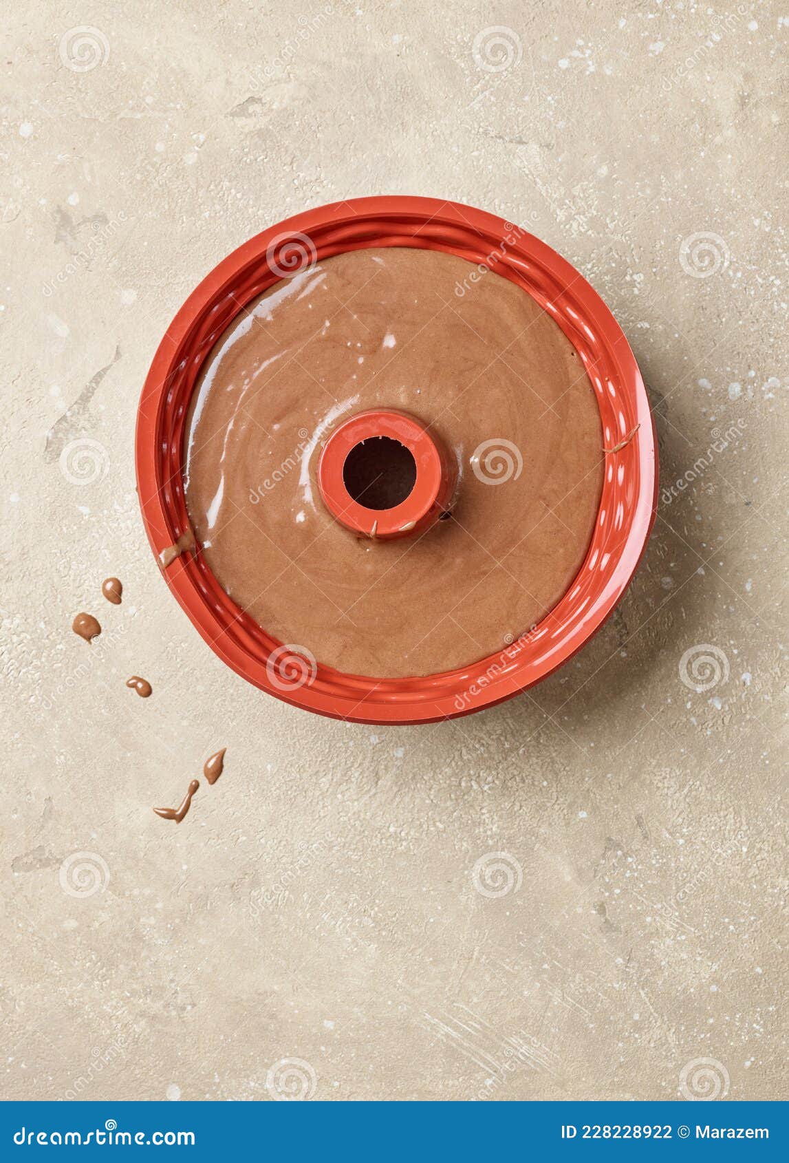 Chocolate cake dough stock photo. Image of kitchen, baking - 228228922