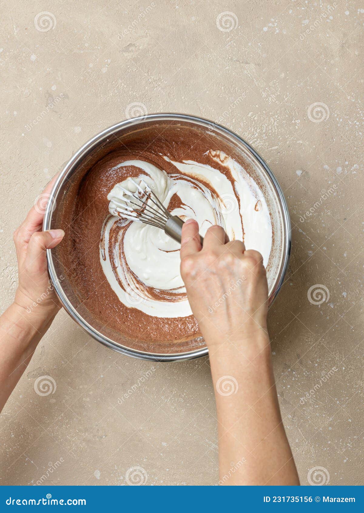 Chocolate Cake Dough Making Process Stock Photo | CartoonDealer.com ...