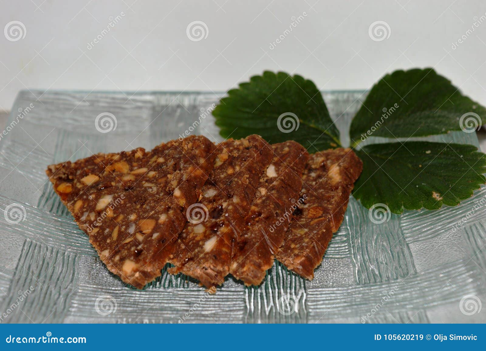 Chocolate Cake in the Form of Triangles Stock Image - Image of ...