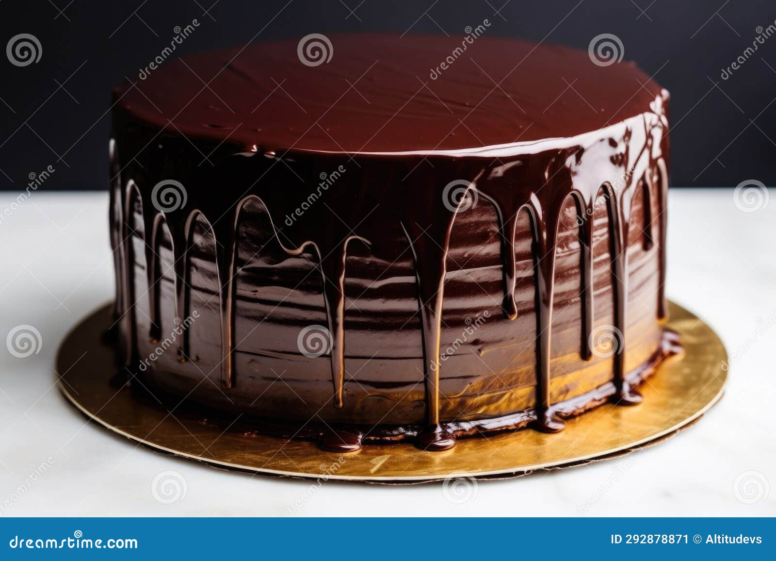 Chocolate Cake with a Glossy Ganache Layer Stock Image - Image of ...