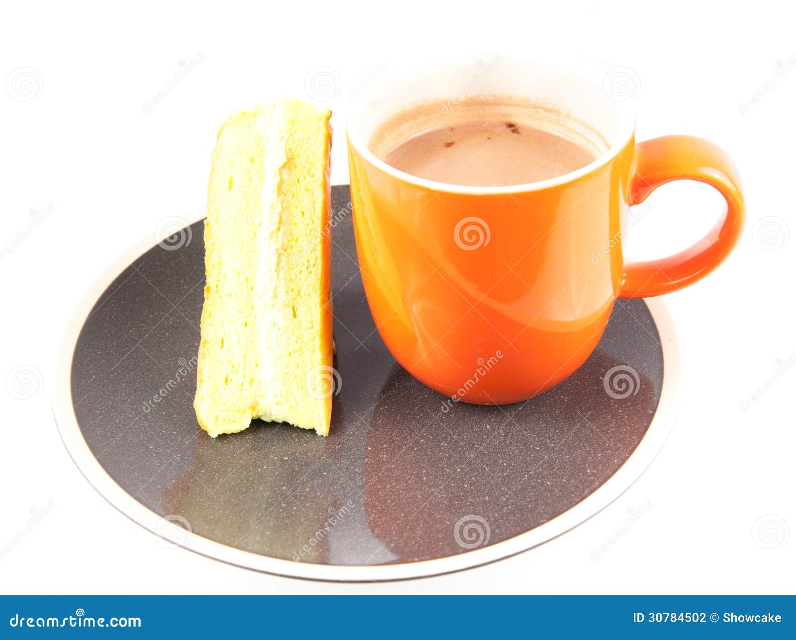 Chocolate Cake Great for during Coffee Break Isolated on White Stock ...