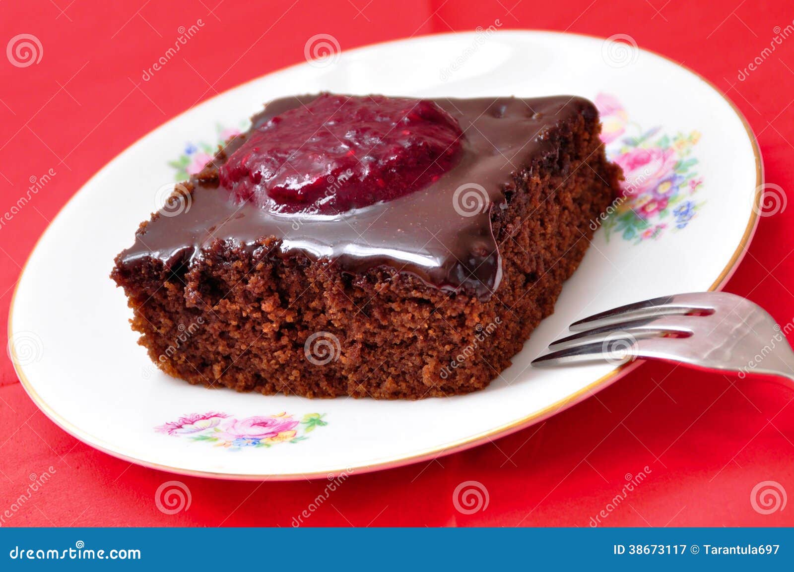 Chocolate cake stock image. Image of dish, sugar, dark - 38673117