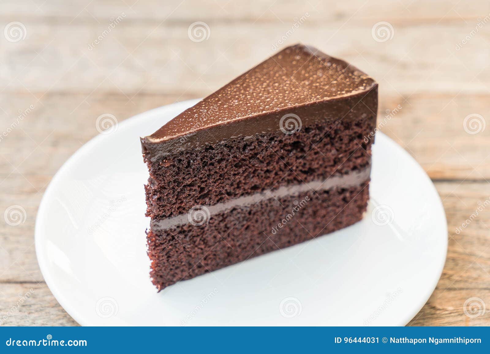 Chocolate cake on plate stock image. Image of plate, creamy - 96444031
