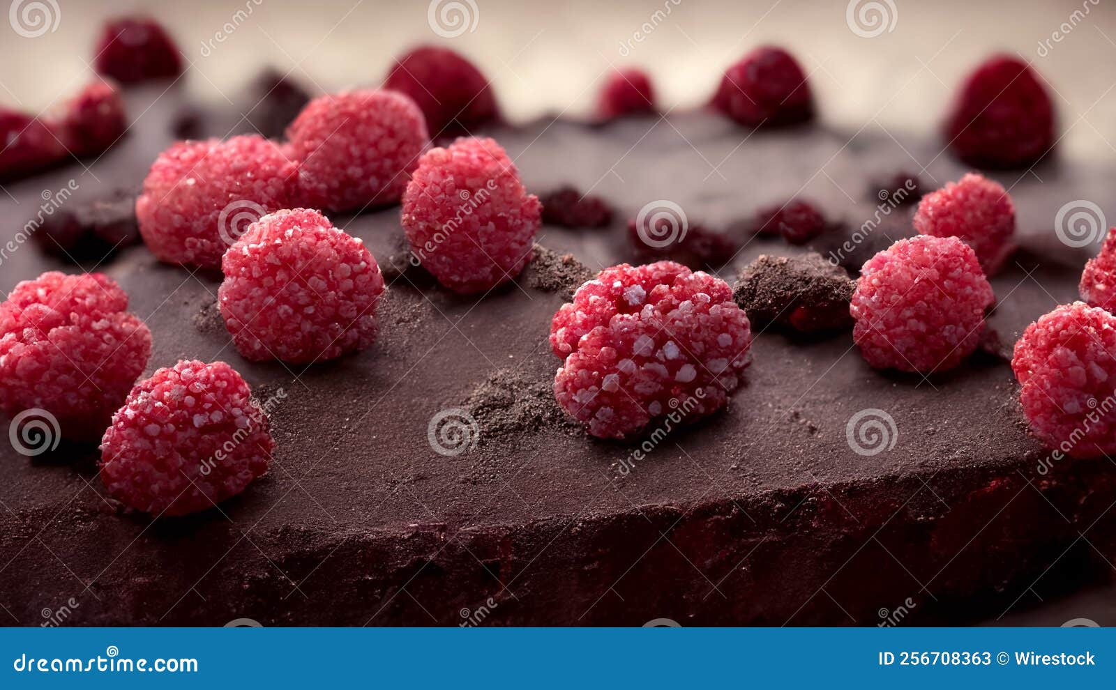 Chocolate Cake with Raspberries Stock Image - Image of raspberry, focus ...