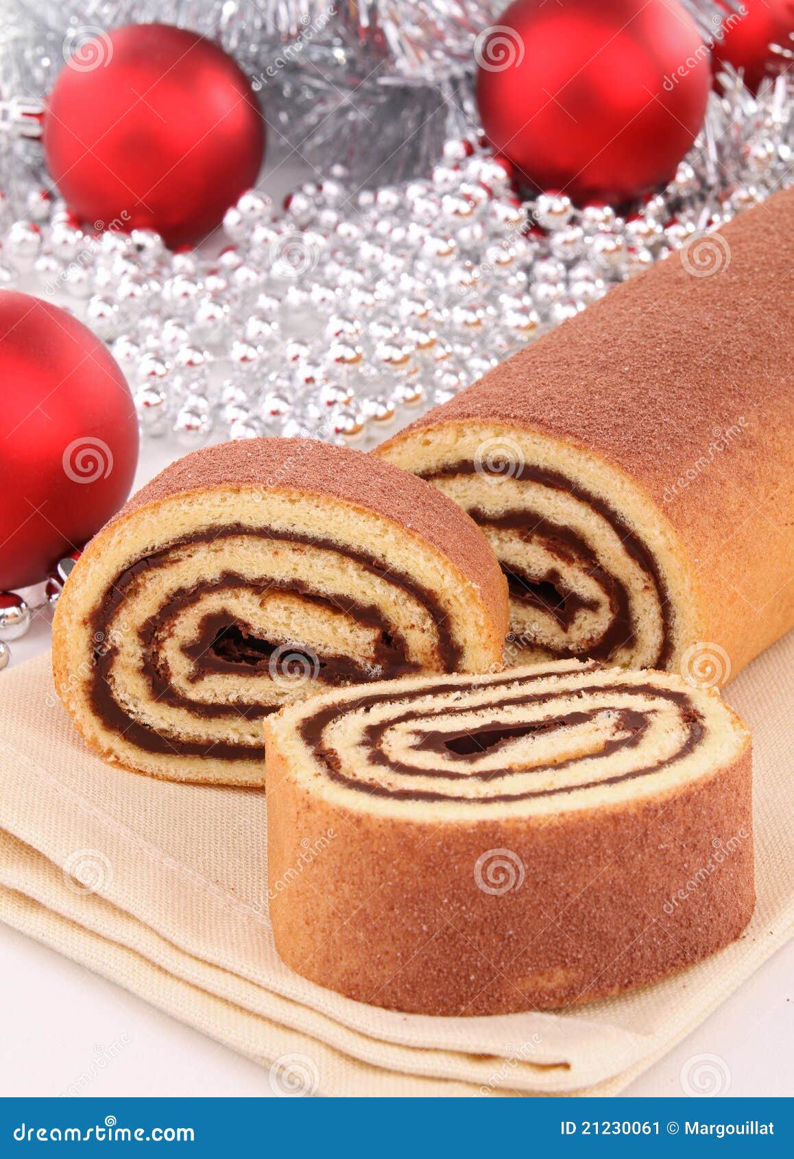 Chocolate cake roll stock image. Image of pastry, cake - 21230061