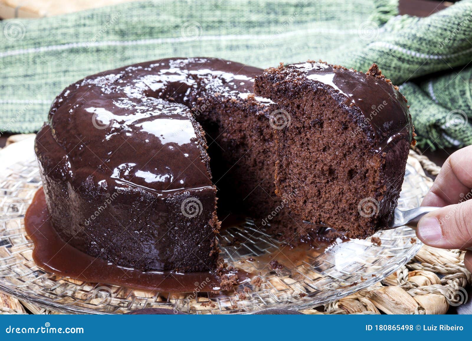 Chocolate Cake with Chocolate Sauce Stock Photo - Image of delicious ...